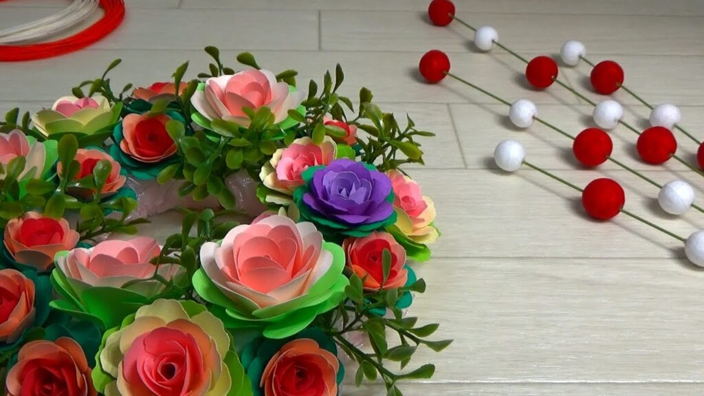 鮮やかな色合いで楽しむ！ペーパーフラワーの製作法を伝授🌸 DIY(Paper Flower) Easy! 簡単！紙で美しい花を作る方法 ...