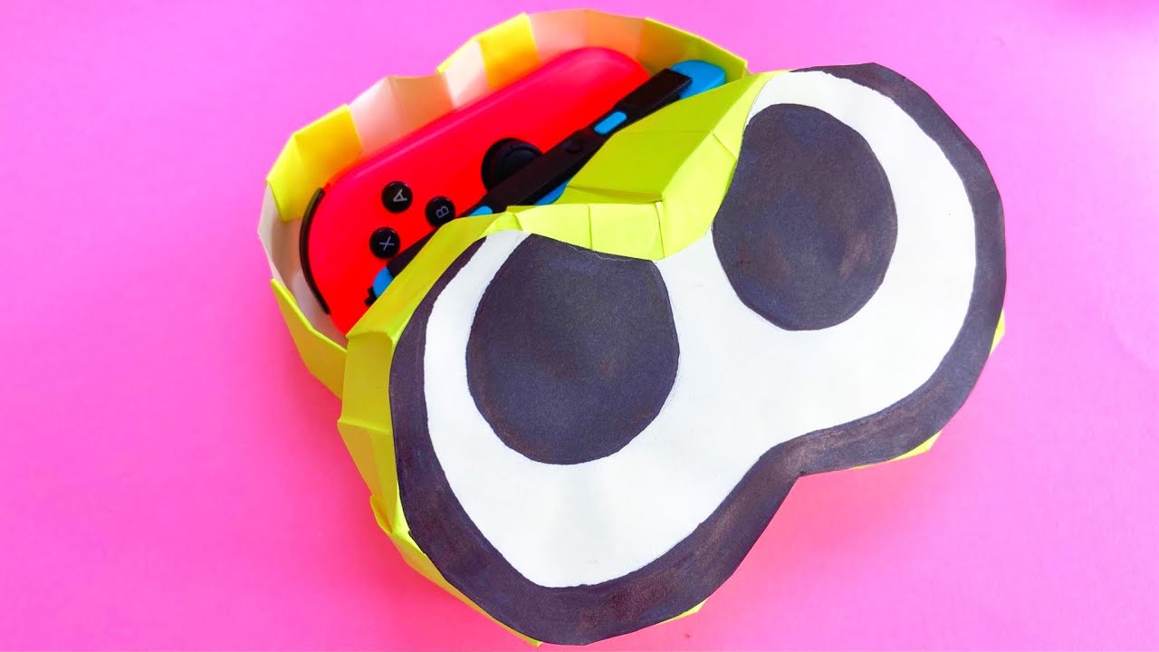 愛いイカの目のフタつき箱の作り方・折り方動画♪ 【キャラクター折り紙】スプラトゥーン3 Splatoon origami ...
