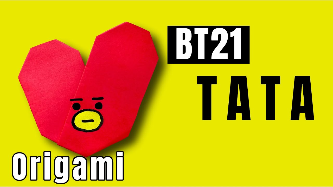 【キャラクター 折り紙 】 簡単 ! BT21 TATA 折り方・作り方動画 Origami BTS BT21 | shigeyuki.net