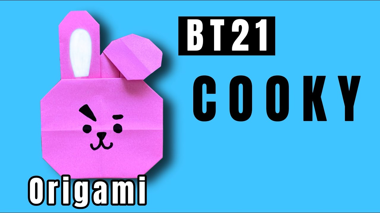 キャラクター折り紙 】 簡単 ! BT21 COOKY 折り方・作り方動画 Origami BTS BT21 | shigeyuki.net